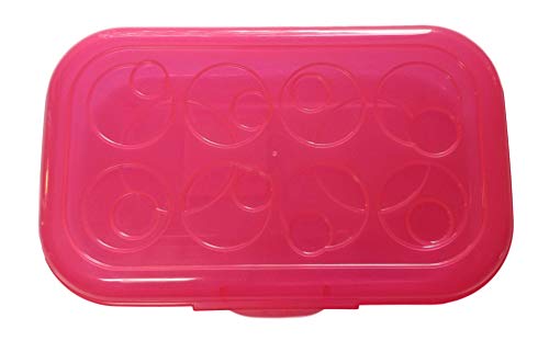 Sterilite Pink Transparent Pencil Case Box