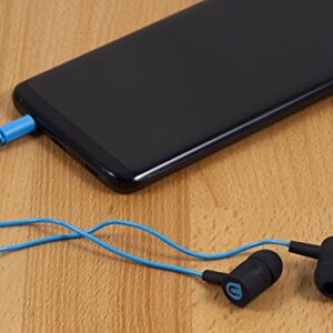 Uber in Ear Wired Earbuds, Comfortable Rubber Headphones, 3.5mm, High Sound Quality, Extra Earbud Tips, for Apple iPhone, iPad, iPod, Android Smartphones, Samsung Galaxy, Tablets & More, Black, 13124