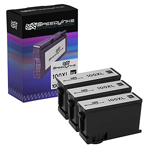 Speedy Inks - 3PK Compatible Replacement for Lexmark 14N1068 / 100XL High Yield Black Ink Cartridge for use in Impact S301, Impact S305, Interact S605, Interpret S405, Intuition S505