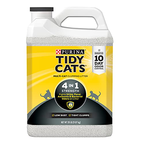 Purina Tidy Cats Clumping Cat Litter, 4-in-1 Strength Multi Cat Litter - (2) 20 lb. Jugs