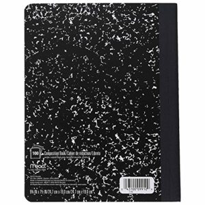 Mead Composition Notebook, Wide Ruled, 100 Sheets, 6 Pack (09910), Black/White