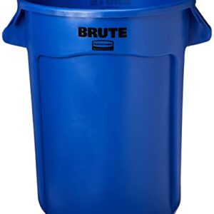 Rubbermaid Commercial Products FG263200BLUE-V Brute Container with Venting Channels, 32 gal, Blue