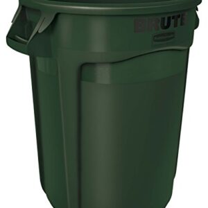 Rubbermaid Commercial BRUTE-Vented Container, 32 Gallon - Green