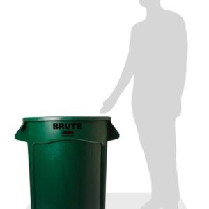 Rubbermaid Commercial BRUTE-Vented Container, 32 Gallon - Green