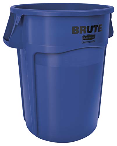 Rubbermaid Commercial FG264360BLUE BRUTE Heavy-Duty Round Waste/Utility Container, 44-gallon, Blue