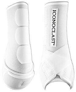 iconoclast orthopedic support boots - 1 pair for hind legs (white, medium)