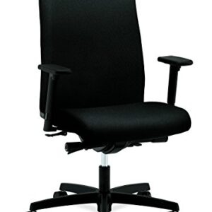 HON Ignition Series Mid-Back Work Chair - Upholstered Computer Chair for Office Desk, Black (HIWM3)