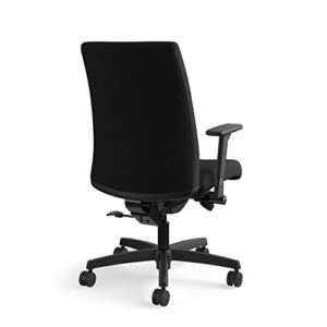 HON Ignition Series Mid-Back Work Chair - Upholstered Computer Chair for Office Desk, Black (HIWM3)