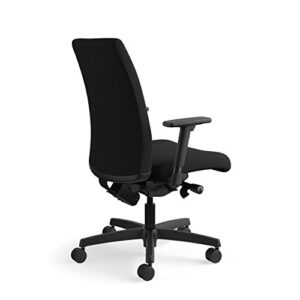 HON Ignition Series Mid-Back Work Chair - Upholstered Computer Chair for Office Desk, Black (HIWM3)