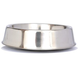 iconic pet 16 oz/ 2 cup anti ant stainless steel non skid pet food/water bowl - noise free ant resistant dog/cat feeding bowl with unique design & rubber base makes it an elegant ant proof dish