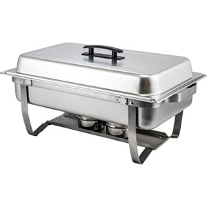 winware c-4080 chafer, 8 quart (full size), silver