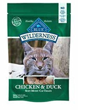 Blue Buffalo Wilderness Soft-Moist Grain-Free Cat Treats Variety Pack - 4 Flavors (Chicken & Duck, Chicken & Trout, Chicken & Salmon, and Chicken & Turkey) - 2 Oz Each (4 Total Pouches)