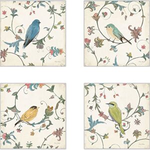 coasterstone bird's gem absorbent coasters, 4-1/4-inch, set of 4