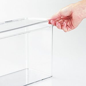 iDesign Kitchen Binz Stackable Box, 14 x 34 x 18cm, Clear, 14 x 34 x 18 cm