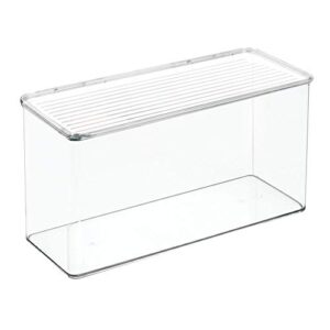 iDesign Kitchen Binz Stackable Box, 14 x 34 x 18cm, Clear, 14 x 34 x 18 cm