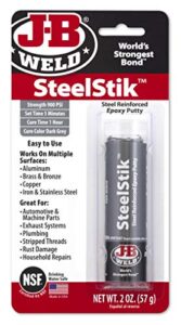 j-b weld 8267 steelstik steel reinforced epoxy putty stick - 2 oz.