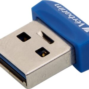 Verbatim 16GB Store 'n' Stay Nano USB 3.2 Gen 1 Flash Drive Snag-free Low Profile Thumb Drive with Microban Antimicrobial Product Protection - Blue 98709