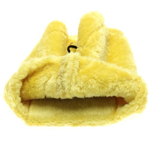 Cdycam Pet Bird Nest Hammock Hanging Cave Cage Plush Snuggle Happy Hut Tent Bed (Yellow(Large))