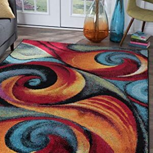 Universal Rugs, Foyer, Susan Modern 5x7 Area Living Room, Dining or Bedroom Rug, Indoor Entry Entryway Carpet, Alfombras para Salas Modernas, 5 ft x 7 ft, Multi