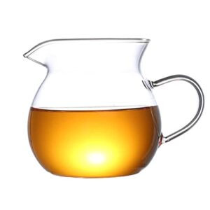 glass gong dao bei, milk pitcher/cha hai for chinese gong kung fu tea fairness cup sharing pitcher g-d-b1(8.1 oz / 240 ml)