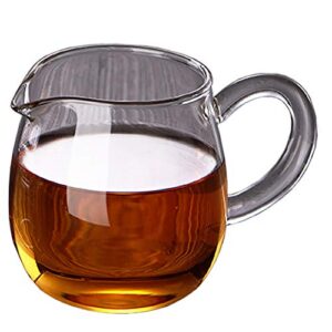 Glass Gong Dao Bei, Milk Pitcher/Cha Hai For Chinese Gong Kung Fu Tea Fairness Cup Sharing Pitcher G-D-B1(8.1 oz / 240 ml)