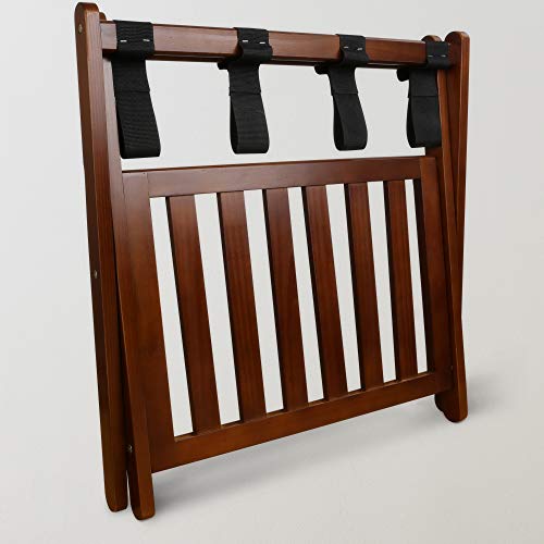 Casual Home Luggage Rack, Walnut, Solid Wood