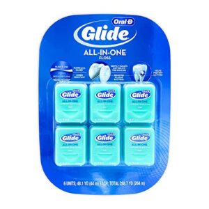 glide crest comfort plus dental floss mint 40m each (6 pack)