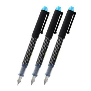 pilot varsity disposable fountain pen, turquoise ink, medium nib - 3 pack