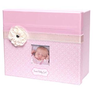 C.R. Gibson Pink Baby Girl Large Keepsake Box, 12.5'' W x 10.25'' H