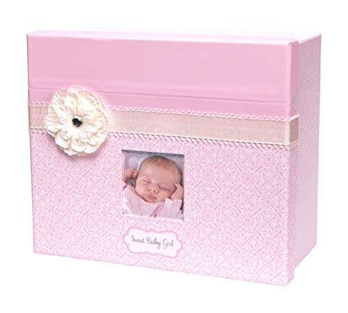 C.R. Gibson Pink Baby Girl Large Keepsake Box, 12.5'' W x 10.25'' H