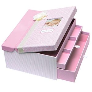 C.R. Gibson Pink Baby Girl Large Keepsake Box, 12.5'' W x 10.25'' H