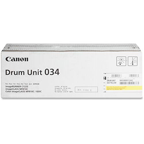 Canon Genuine Toner Drum 034 (9455B001) (1-Pack, Yellow), Works with Canon imageCLASS MF810Cdn, MF820Cdn