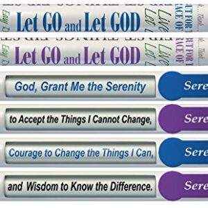 Greeting Pen Serenity Prayer Inspirational Purple and Blue Pens with Rotating Messages 6 Pack (36025)