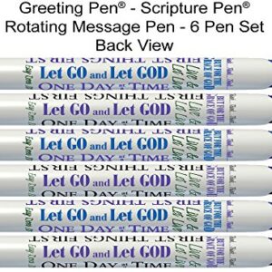 Greeting Pen Serenity Prayer Inspirational Purple and Blue Pens with Rotating Messages 6 Pack (36025)