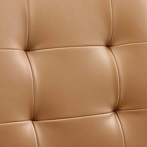 Modway Prim Ribbed Armless Mid Back Swivel Conference Office Chair In Tan