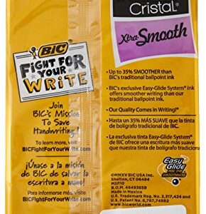 Bic Cristal Stic Medium Ball Pen, Black 10 ea (Pack of 2)