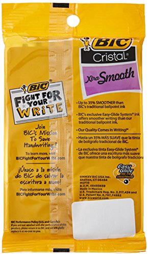 Bic Cristal Stic Medium Ball Pen, Black 10 ea (Pack of 2)