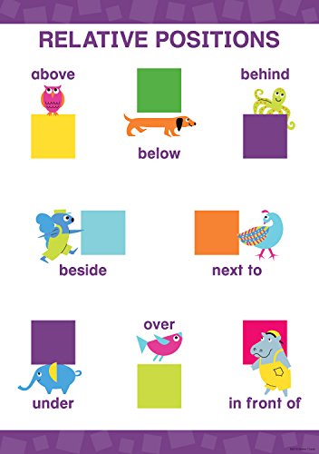 BARKER CREEK Poster Set of 9, Early Learning, 9 Posters Presenting Essential Concepts for Young Learners, Language Arts, Math, Art, Telling Time, Office, Home, & School Décor 13-3/8" x 19" (1886)