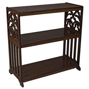 design toscano st. thomas aquinas gothic wooden bookshelf