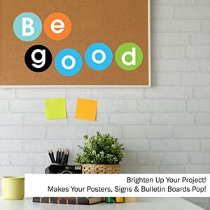 BARKER CREEK Letter Pop-Outs, 3.25" Happy, Multicolor Designer Letters for Bulletin Boards, Breakrooms, Reception Areas, Signs, Displays, And More! 3.25" 210 Characters per Set (1721)