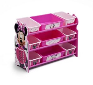 delta children 9 bin plastic organizer, disney minnie mouse