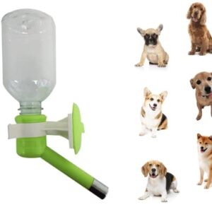 Choco Nose Patented No-Drip Dog Water Bottle/Feeder for Dogs/Cats and Other Small-Medium Sized Animals - for Cages, Crates or Wall Mount. 10.2 Oz. Mess Free Leak-Proof Nozzle 16mm. Apple Green (C590)