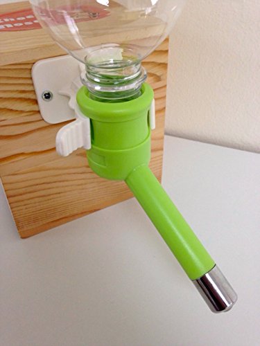 Choco Nose Patented No-Drip Dog Water Bottle/Feeder for Dogs/Cats and Other Small-Medium Sized Animals - for Cages, Crates or Wall Mount. 10.2 Oz. Mess Free Leak-Proof Nozzle 16mm. Apple Green (C590)