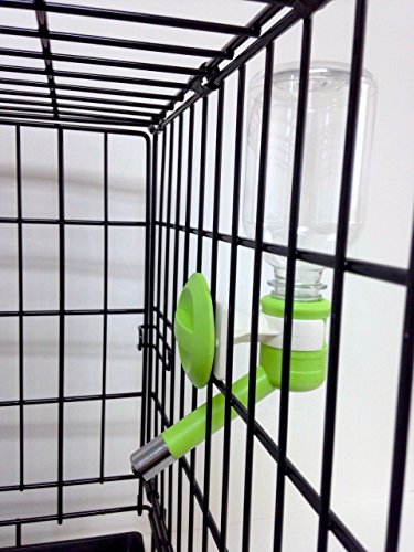 Choco Nose Patented No-Drip Dog Water Bottle/Feeder for Dogs/Cats and Other Small-Medium Sized Animals - for Cages, Crates or Wall Mount. 10.2 Oz. Mess Free Leak-Proof Nozzle 16mm. Apple Green (C590)