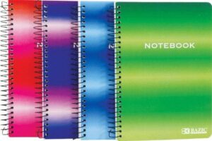 6 pk, bazic personal/assignment notebook 120 sheets per notebook