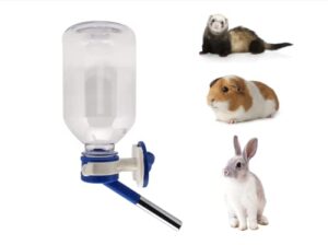 choco nose patented no-drip water bottle/feeder for guinea pigs/hamsters/bunnies/ferrets/other small pets, critters and animals -for cages, crates or wall mount. 10.2 oz. nozzle 10mm, blue (c128)