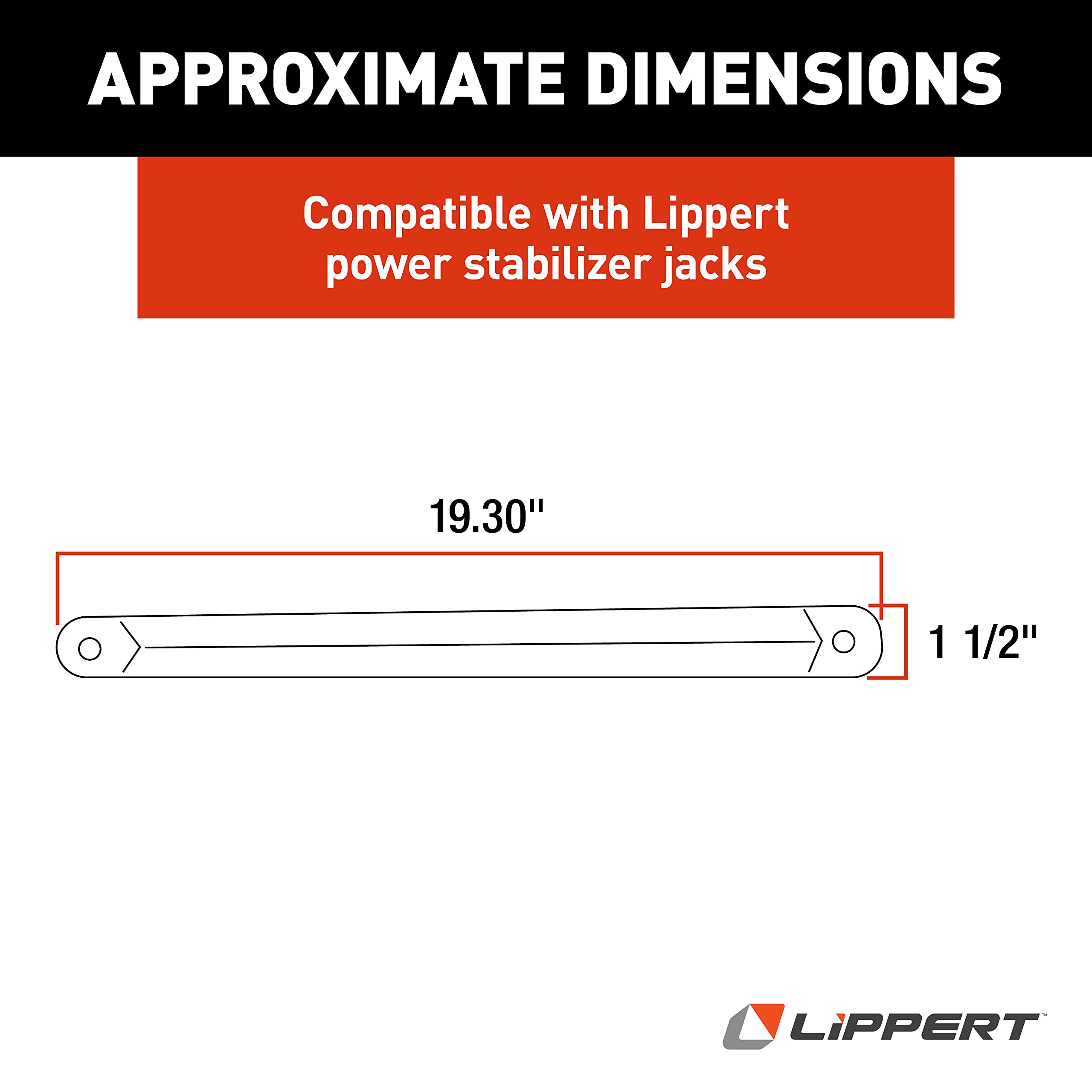 Lippert Components 1134122 Yellow Electric Stabilizer RV Jack Support Arm