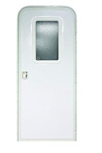 lippert components right hinge rv entry door with screen door, 26" x 72", radius, felt seal - v000040259