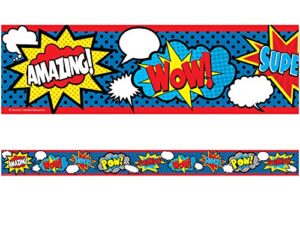 teacher created resources superhero straight border trim (5586)