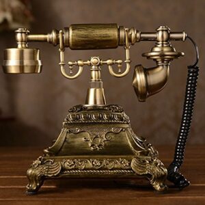 XICHEN Resin imitation copper Vintage STYLE ROTARY Retro old fashioned Rotary Dial Home and office Telephone